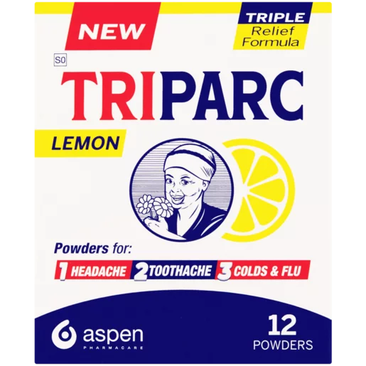 Triparc Lemon Triple Relief Formula Powder 12 Pack – Randpark Pharmacy