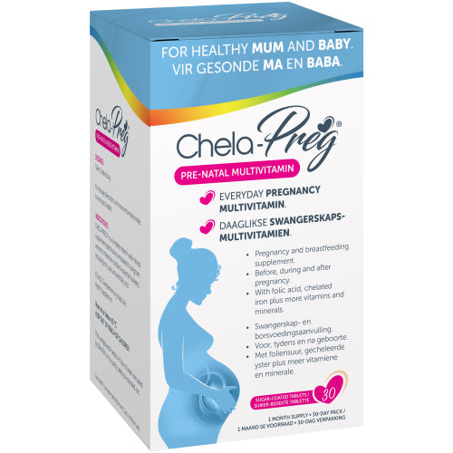 Chela-Preg Multivitamin Pregnancy Supplement 30 Tablets – Randpark Pharmacy